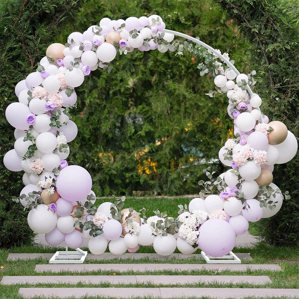 Large Circle Wedding Arch Round Garden Archway Arbors Stand 84"H - On Sale - Bed Bath & Beyond ...